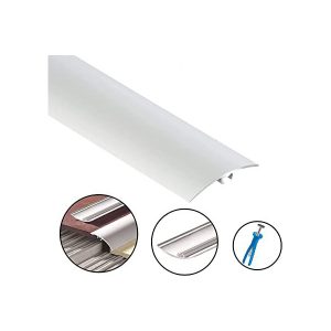 Aluminium Carpet Cover Door Threshold 1M - Silver Floor Trim Transition ...